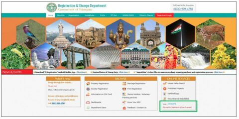 IGRS TS: How to search EC Telangana, market value of property?