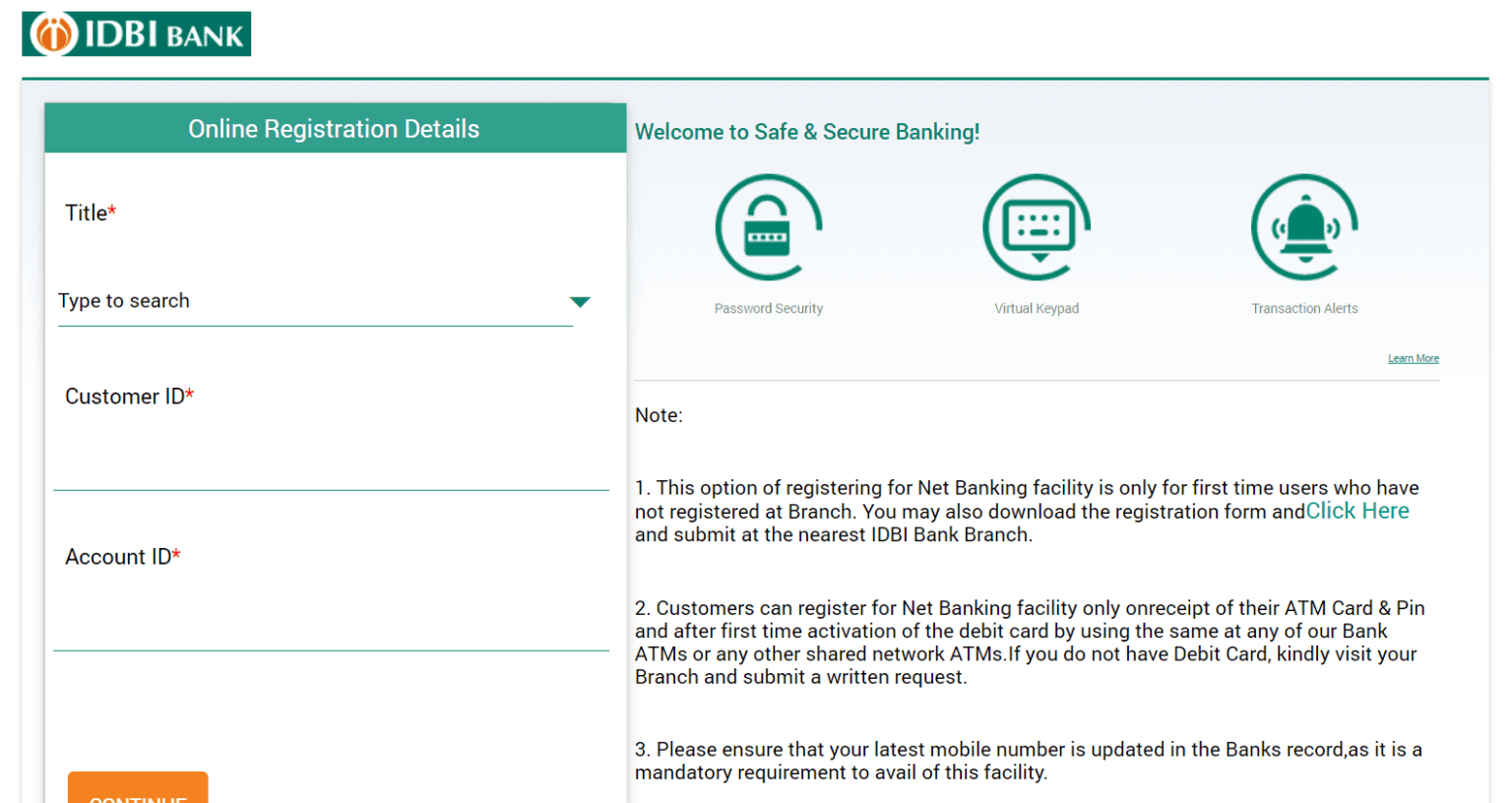 IDBI bank net banking: Login, registration, and features