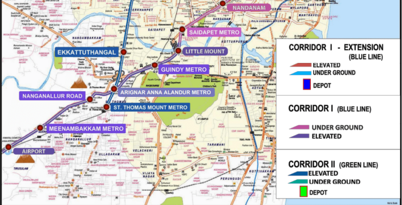 Metro Networks in India: Lucknow Metro Route Map