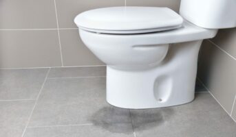 How to fix a leaking toilet base?